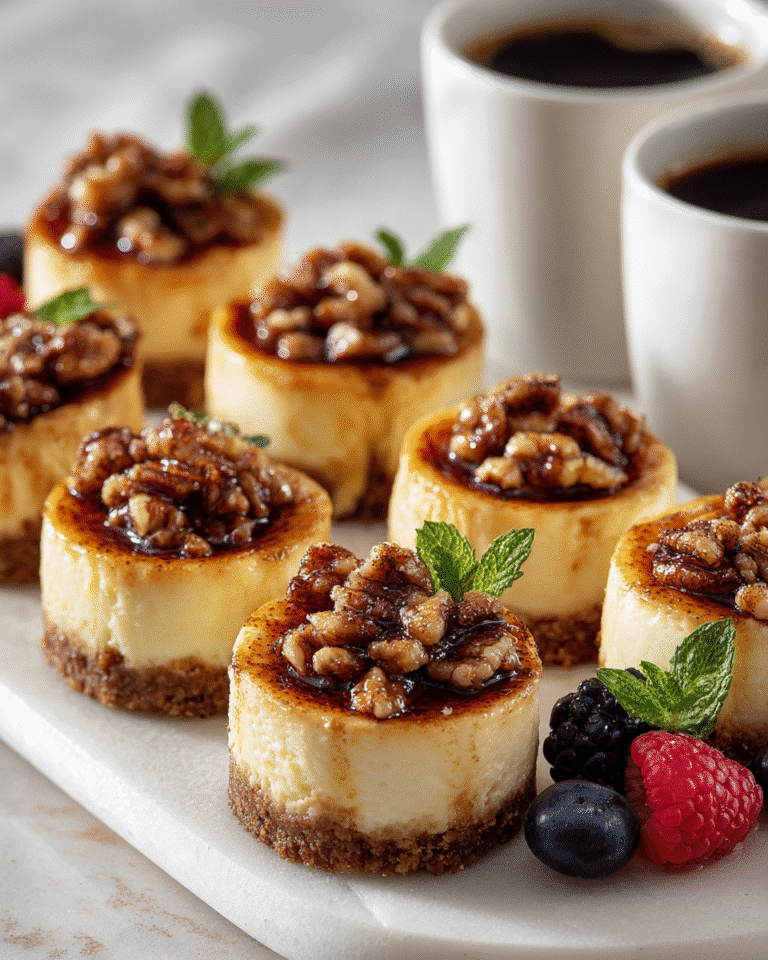 Pecan Crème Brûlée Cheesecake Minis – Elegant Treats (2025)