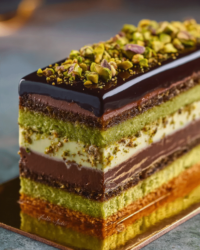 Pistachio Chocolate Opera Cake – The Best 7-Step Recipe